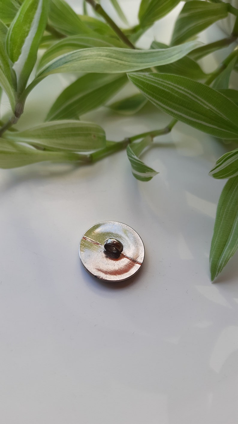 Vintage Buttons Shank, Set of 8, Silvery Plastic Buttons for Decoration ...