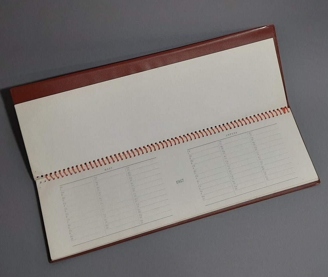 Vintage Weekly Notebook, Soviet Weekly Planner Notebook, Vintage ...