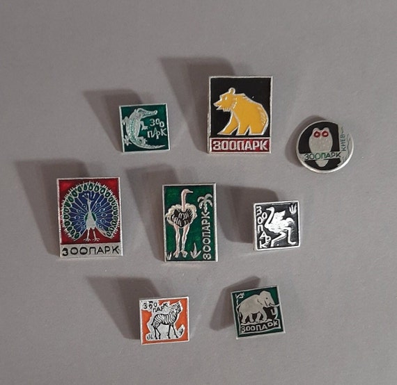 Zoo Pins, Soviet badges, Pick from Set, Animal Pin, F… - Gem