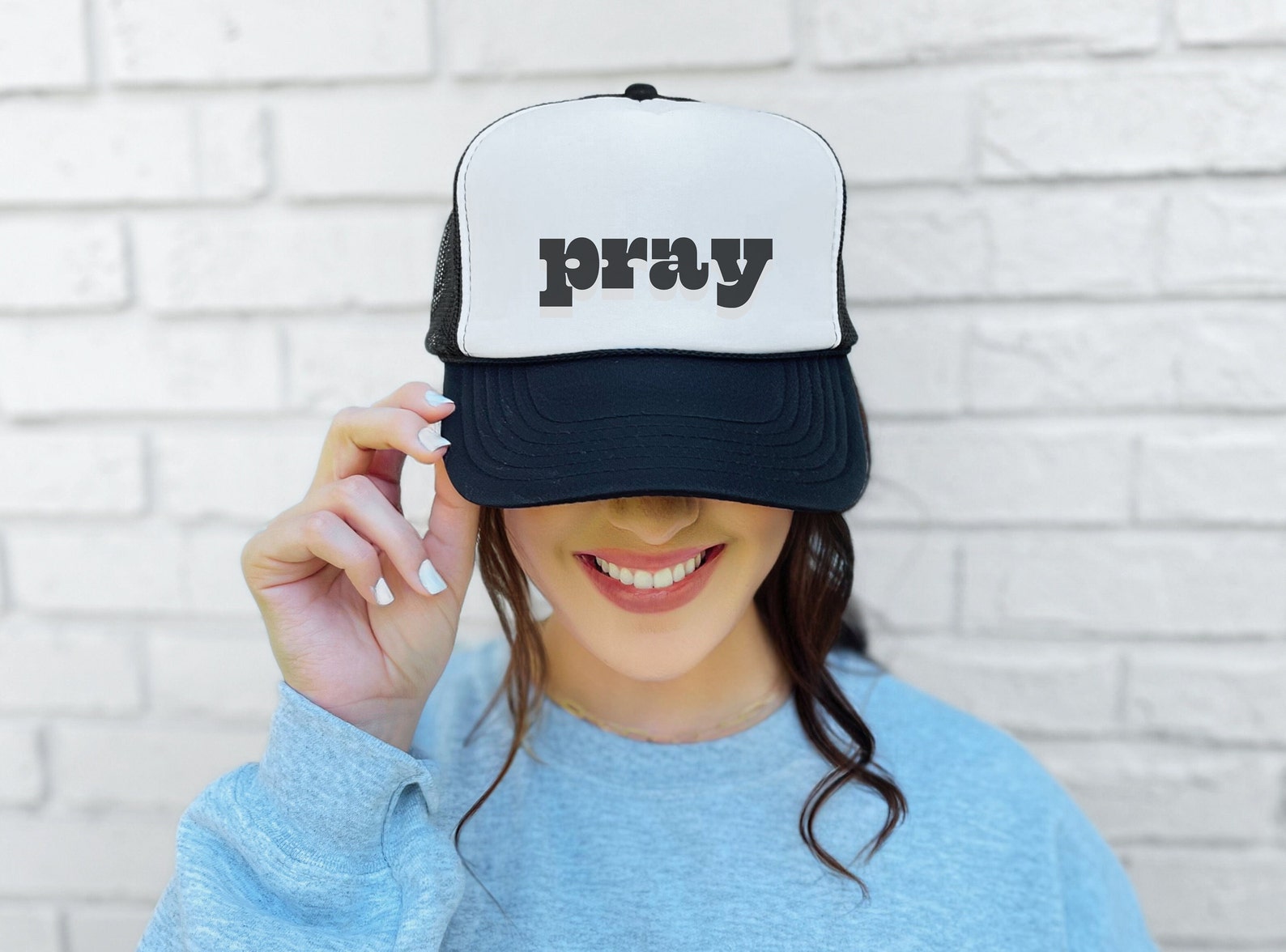 Pray Trucker Cap, Christian Trucker Hat, Praying Mama Cap, Praying Dad ...