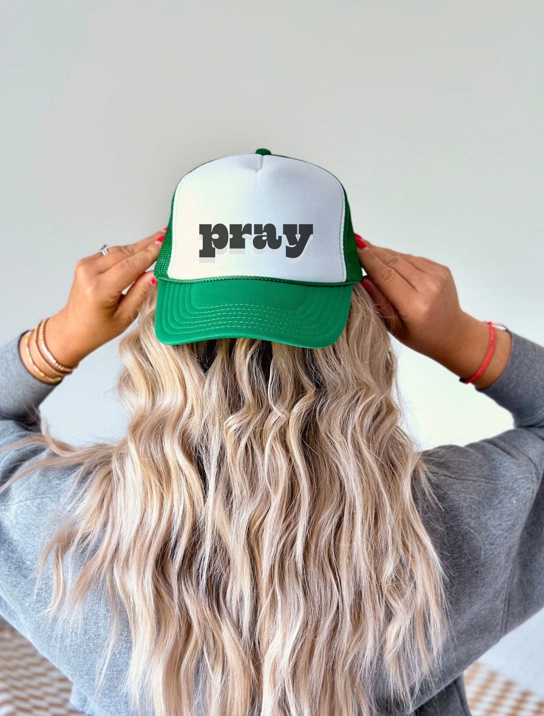 Pray Trucker Cap: Christian Trendy Hat - Etsy