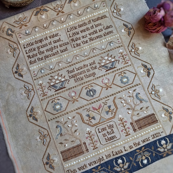 Cross Stitch Sampler - Etsy