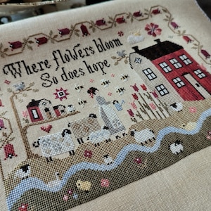 Summer in the Country - Counted Primitive Cross Stitch Pattern PDF by ...