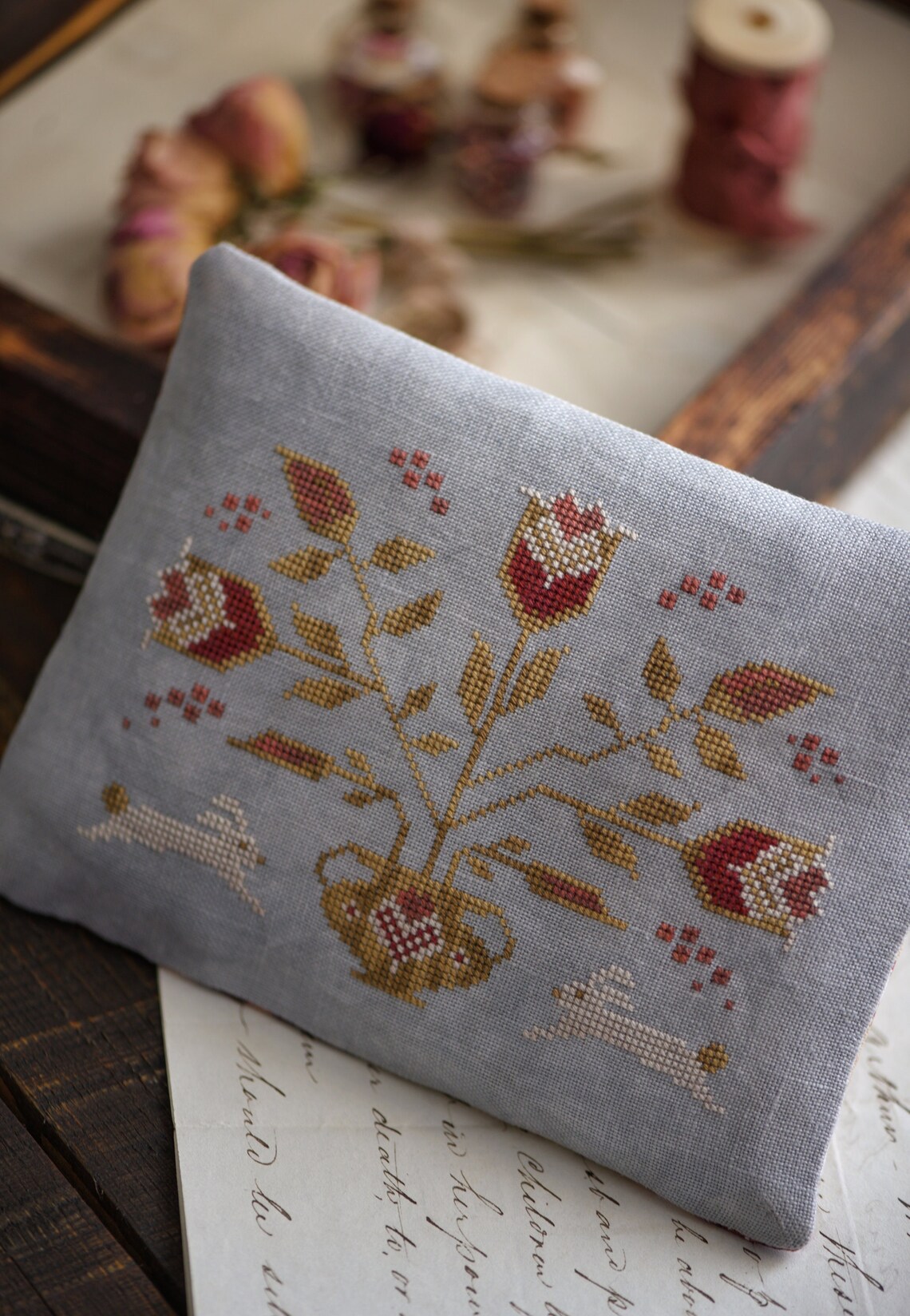 Hooray for Spring - Counted Primitive Cross Stitch Pattern Easter PDF ...