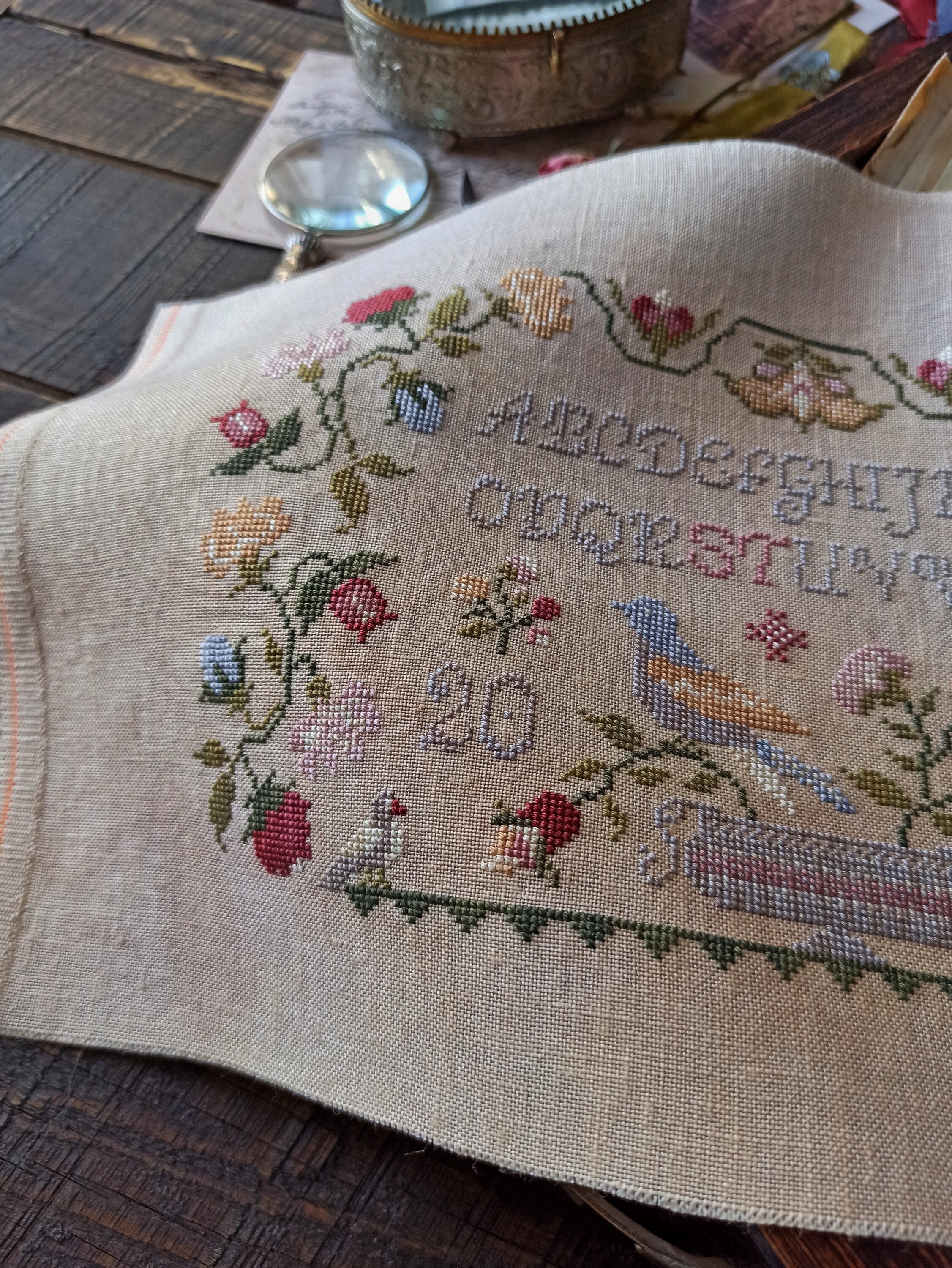 Springtime Blossom Sampler - Counted Primitive Cross Stitch Pattern PDF ...