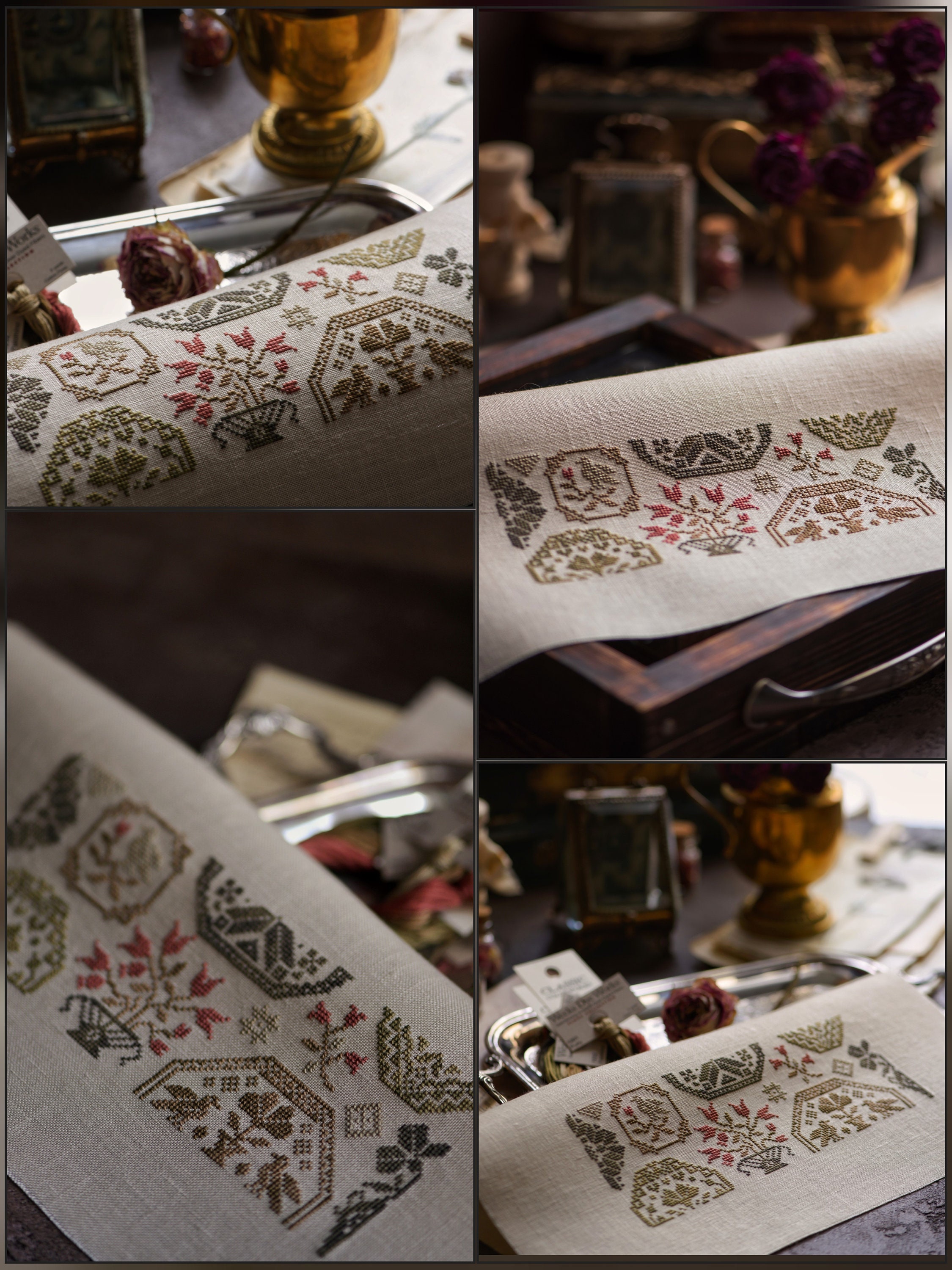 Spring is Coming Mini Quaker Counted Primitive Cross Stitch Pattern PDF ...