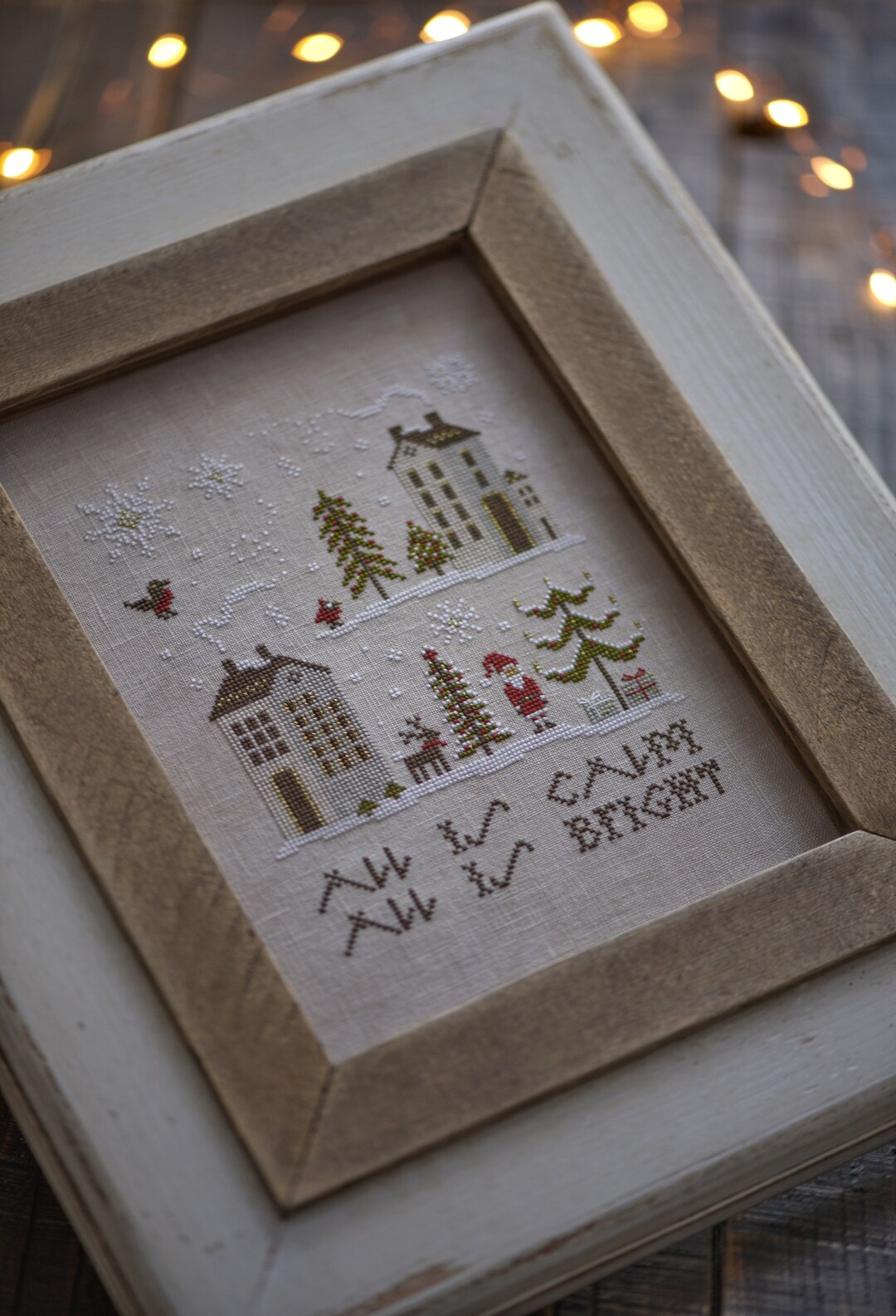 All is Bright - Counted Primitive Cross Stitch Pattern PDF by Stitches ...