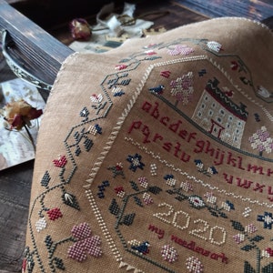 Glare of the Sun Sampler - Primitive Cross Stitch Pattern PDF by ...