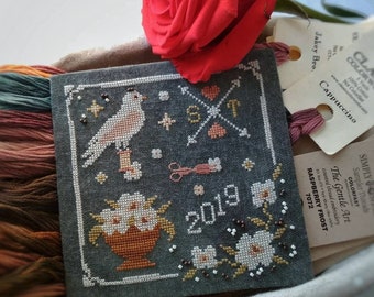 Hooray for Spring Counted Primitive Cross Stitch Pattern Easter PDF by ...