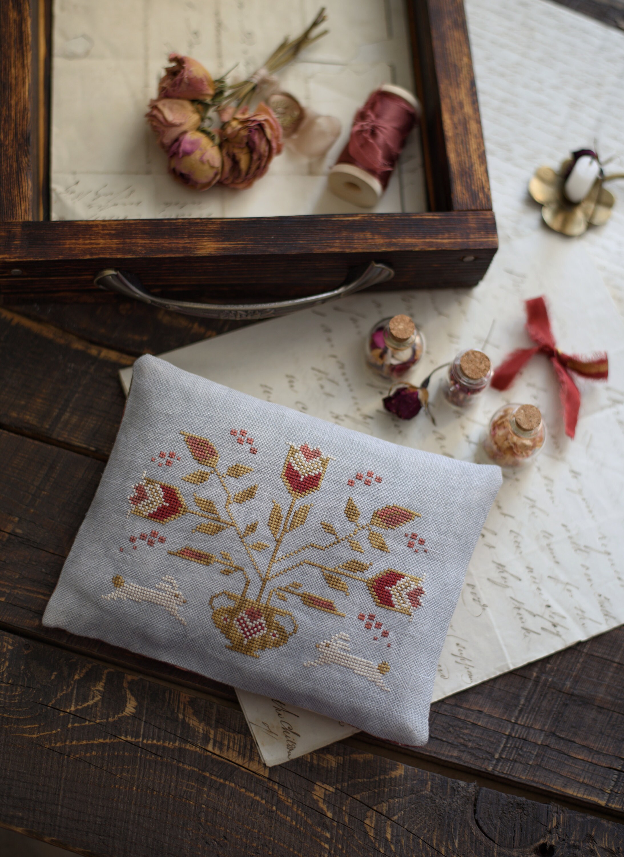 Hooray for Spring - Counted Primitive Cross Stitch Pattern Easter PDF ...