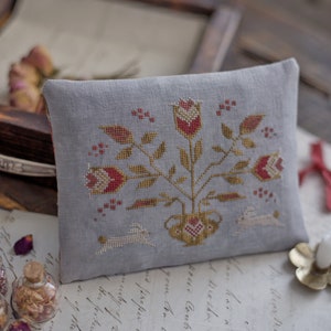 Hooray for Spring - Counted Primitive Cross Stitch Pattern Easter PDF ...