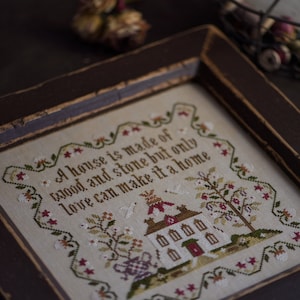 A House Is... Sampler - Counted Primitive Cross Stitch Pattern by ...