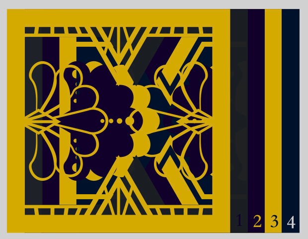 3D Art Deco 3 SVG File - Shadow Box - for Cricut - Layered Card Stock ...