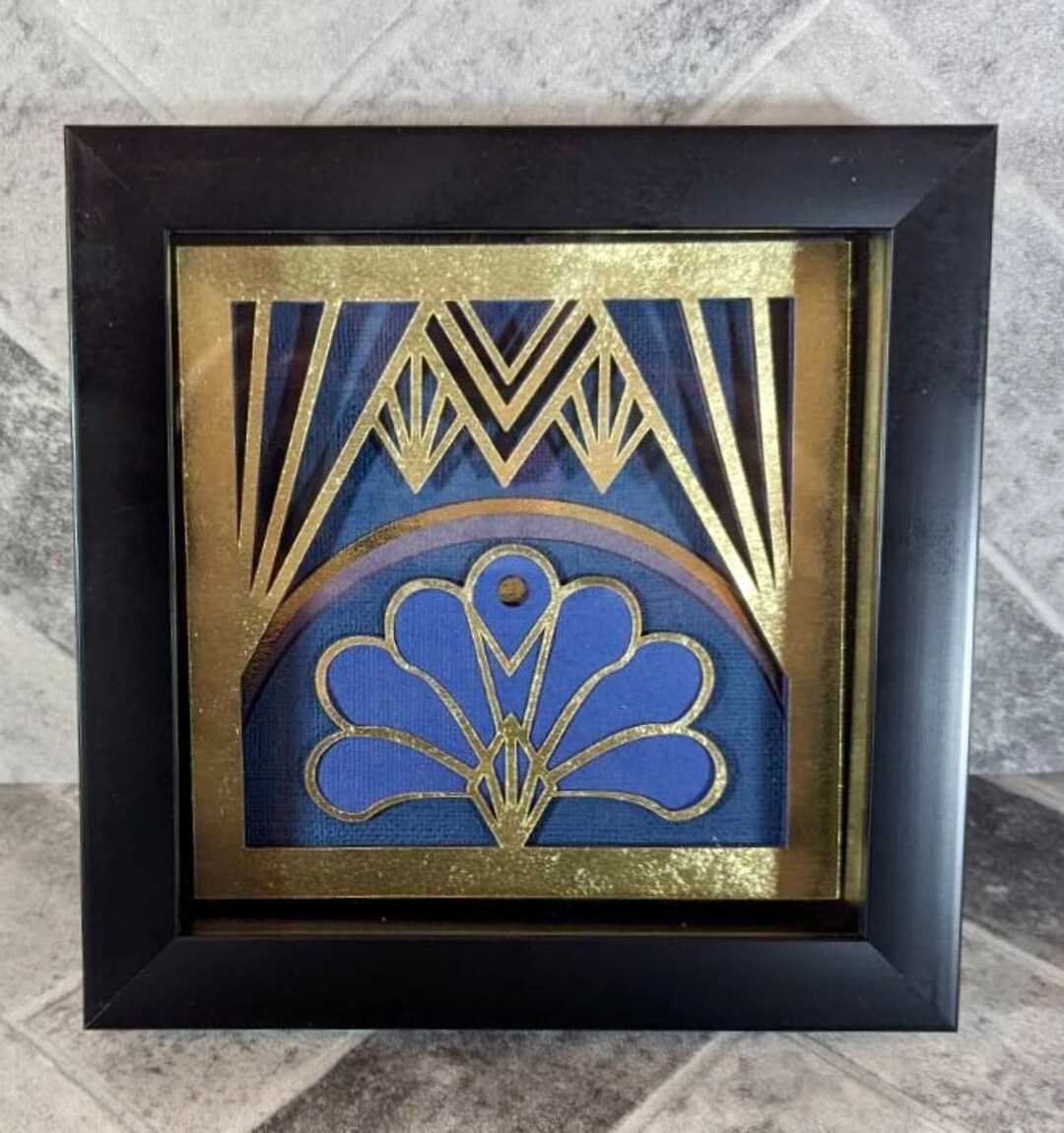 3D Art Deco 2 SVG File - Shadow Box - for Cricut - Layered Card Stock ...