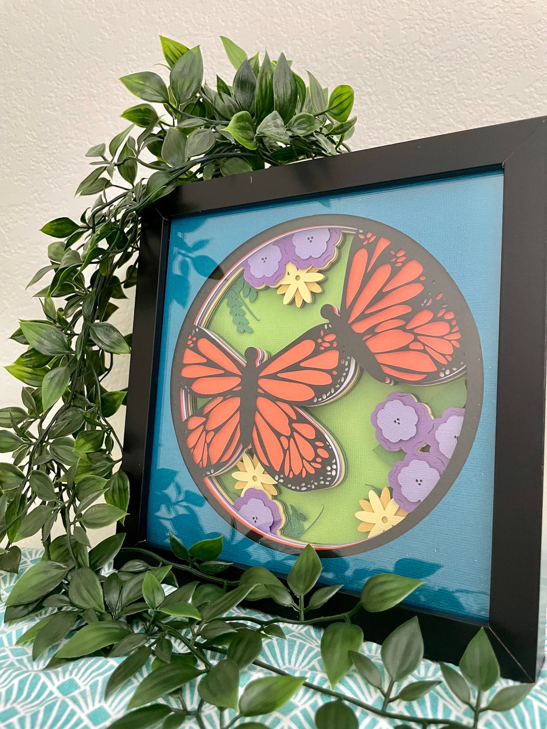 3D Butterfly SVG File - Garden Shadow Box - for Cricut - Layered Card ...
