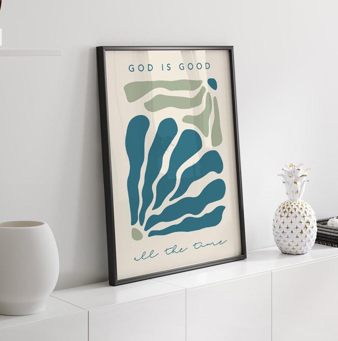 God is Good | Bible Verse Wall Art Set, Scripture Print, 3 Green ...