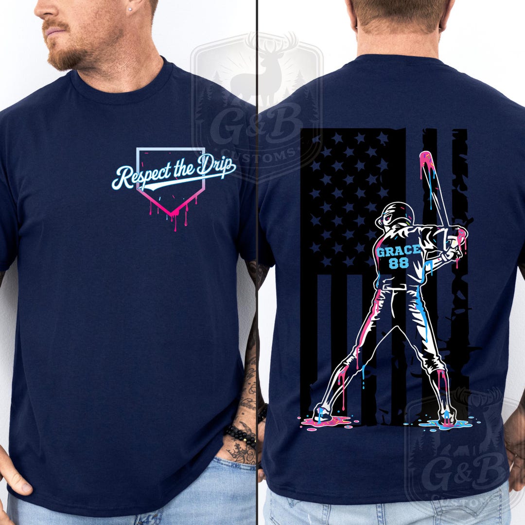 Personalized Baseball Drip Player Name & Number, Respect the Drip T ...
