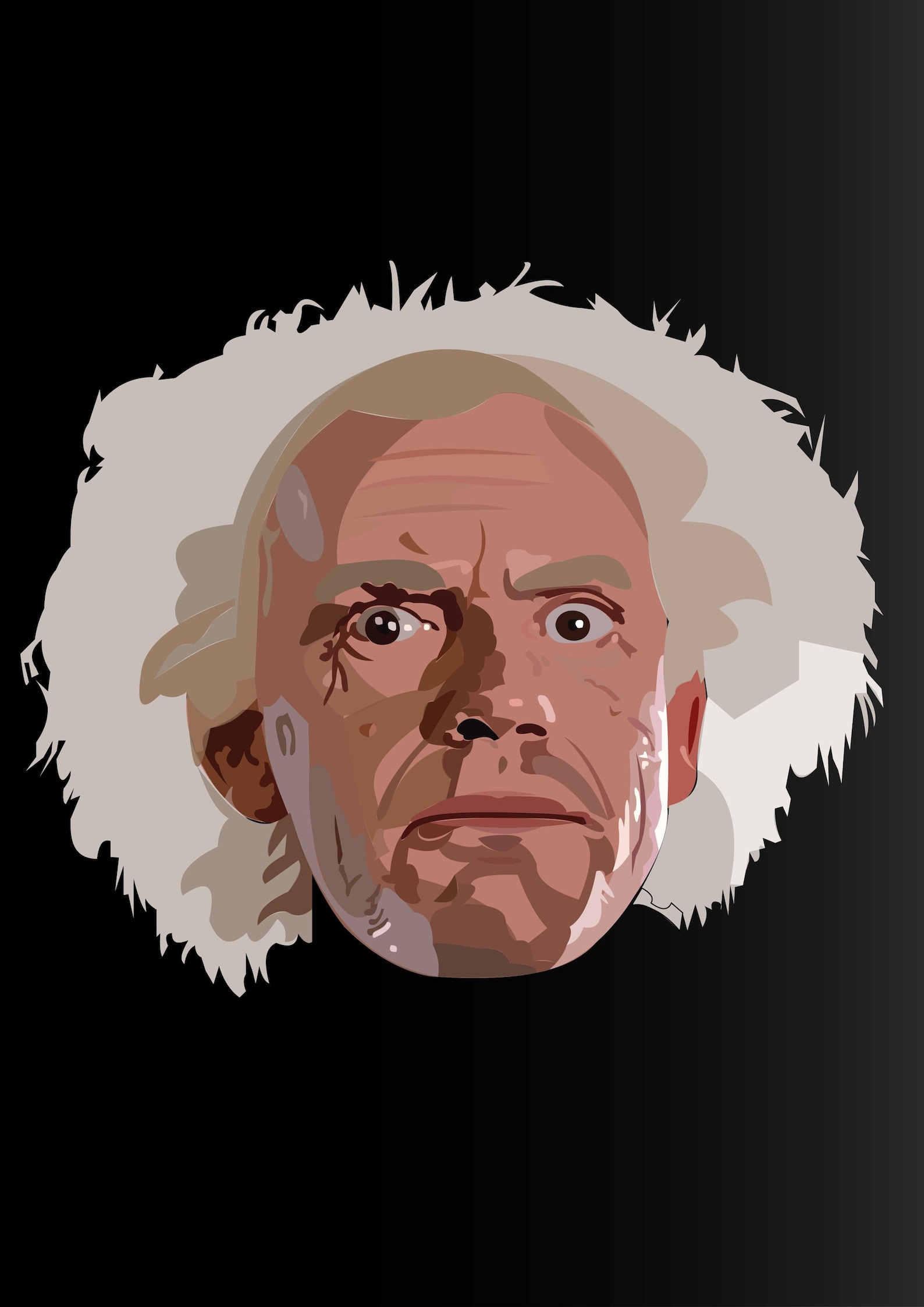 Doc Brown Portrait A4 Print - Etsy