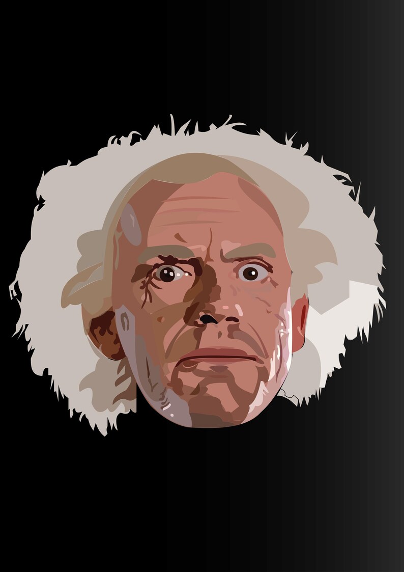 Doc Brown Portrait A4 Print - Etsy
