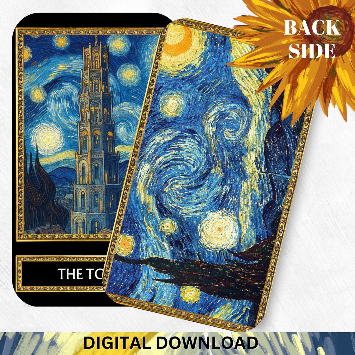 Digital Van Gogh Tarot Deck Printable Tarot Cards 78 Tarot Cards ...
