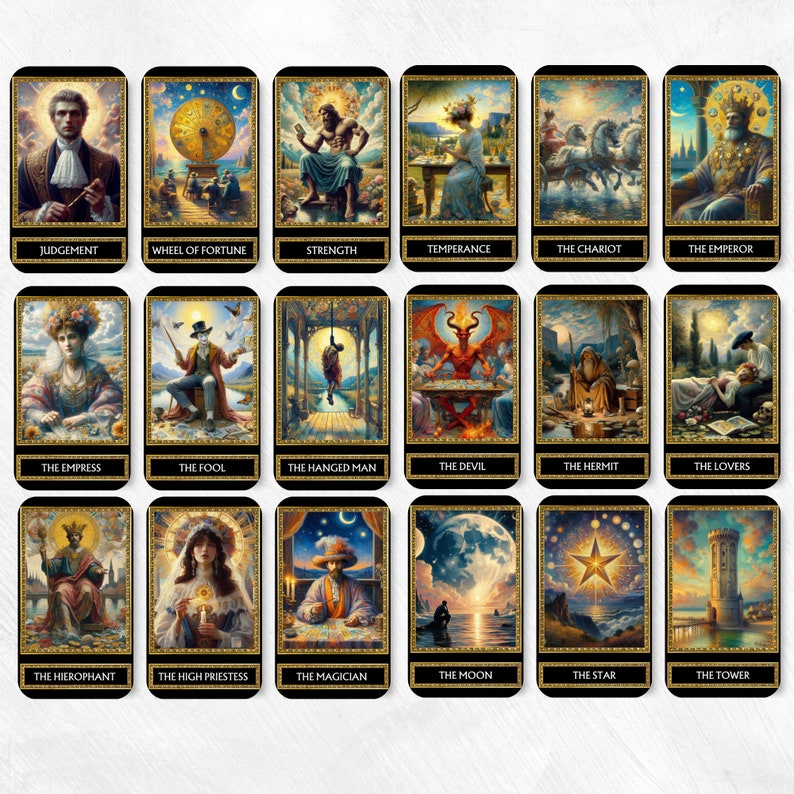 Digital Monet Tarot Deck Printable Tarot Cards 78 Tarot Cards Digital ...