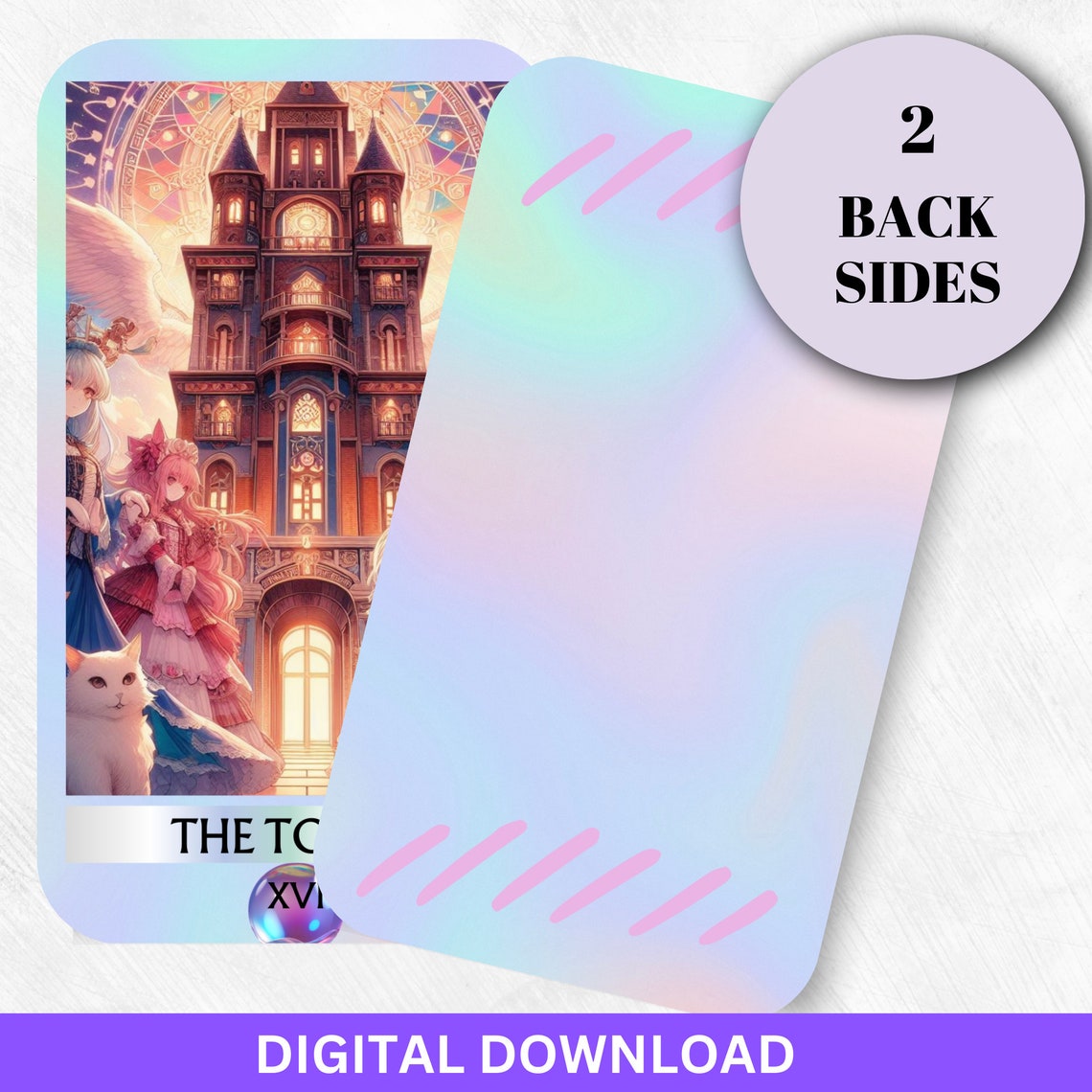 Digital Colorful Anime Tarot Deck Printable Anime Tarot Cards 78 Tarot ...