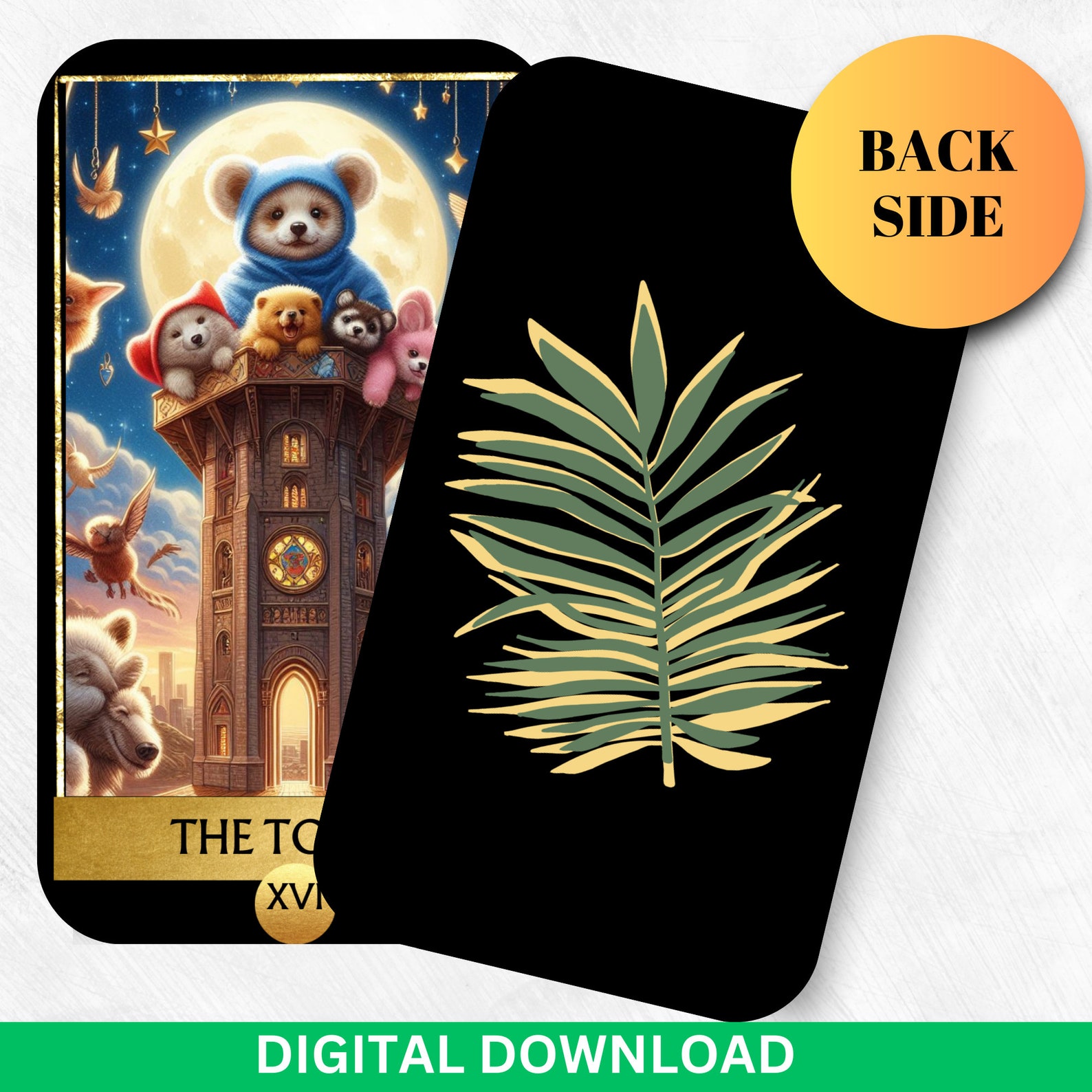 Digital Cute Baby Animals Tarot Deck Printable Tarot Cards 78 Tarot ...