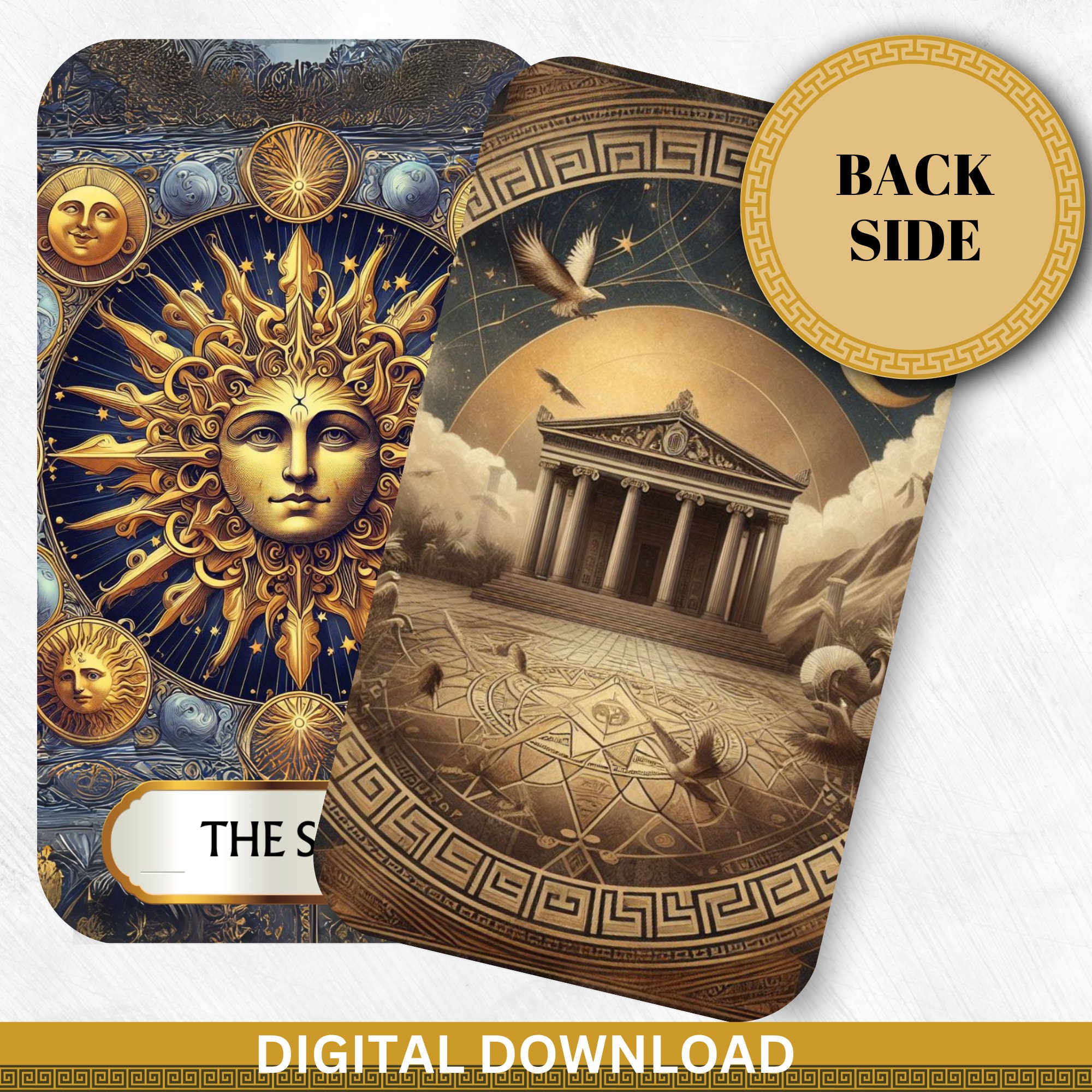 Digital Ancient Greek Tarot Deck Printable Tarot Cards 78 Mythological ...