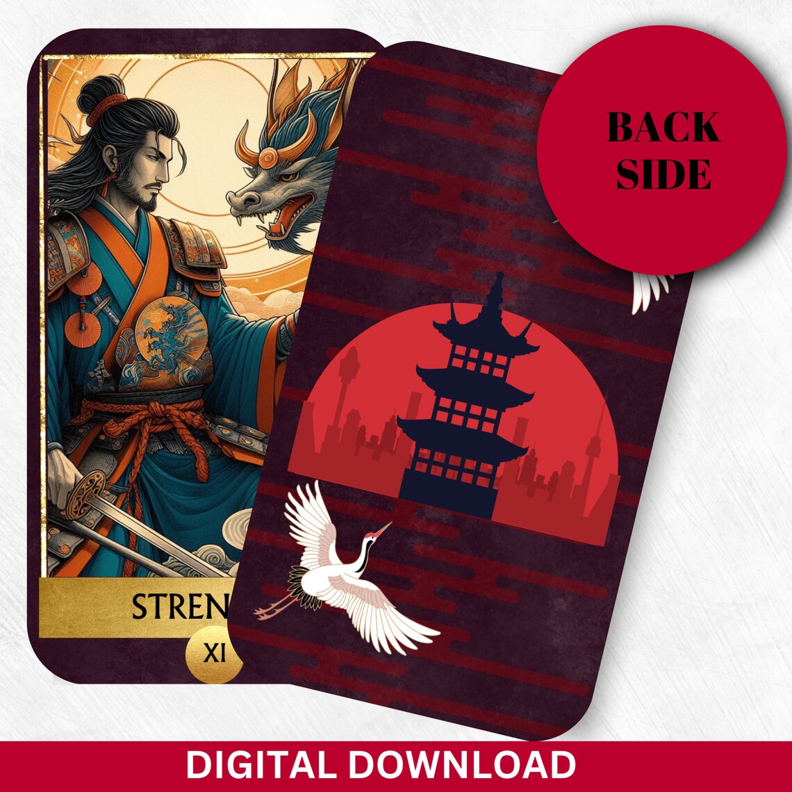 Digital Japanese Tarot Deck Printable Tarot Cards 78 Anime Tarot Cards ...