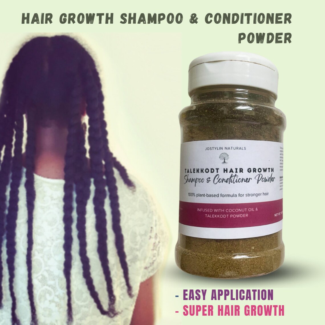 Organic Shampoo & Conditioner, Detangling Powder With Coconut, Ambunu ...