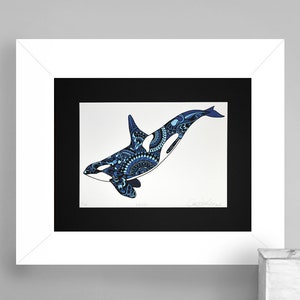 Limited Edition Orca Zentangle Art Gicleé Print 8.5"x11" Archival ...