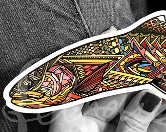 Apache Trout Laminated Oval Cut 3M Vinyl Decal | Etsy