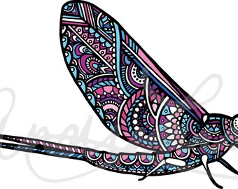 Limited Edition Chroma Mayfly GicleéPrint 8.5x11 matted to | Etsy