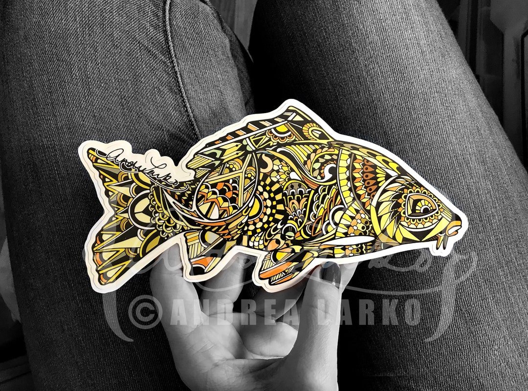 DISCONTINUED Carp Zentangle Laminated 3M Vinyl Decal - Etsy