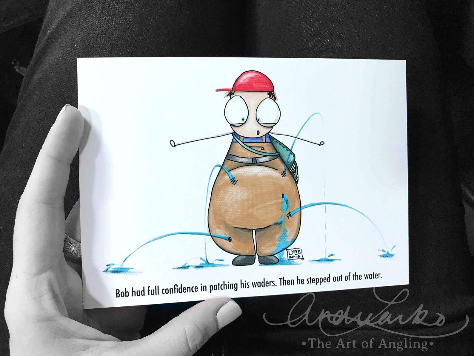 Bob Fly Fishing Cartoon Series Leaky Waders Art Print 5"x7" - Etsy
