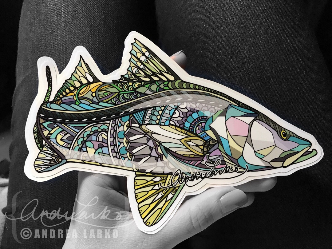 Snook Zentangle Laminated 3M Vinyl Decal - Etsy