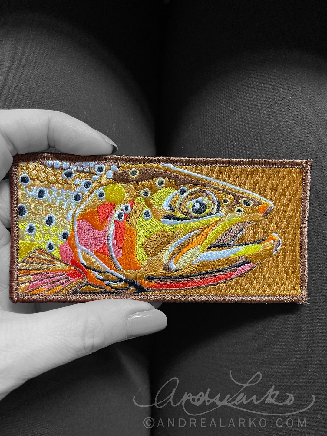 Embroidered Cutthroat Trout Iron on Fish Art Patch 5"x2.5" - Etsy