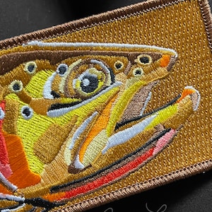 Embroidered Cutthroat Trout Iron on Fish Art Patch 5"x2.5" - Etsy