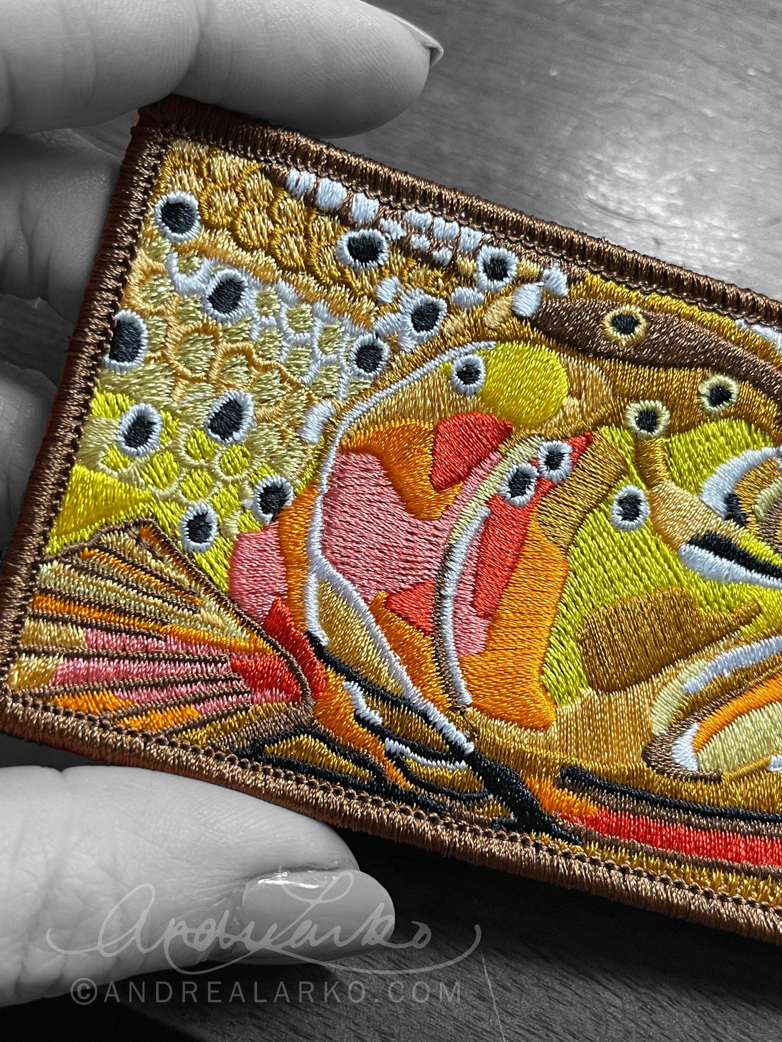 Embroidered Cutthroat Trout Iron on Fish Art Patch 5"x2.5" - Etsy