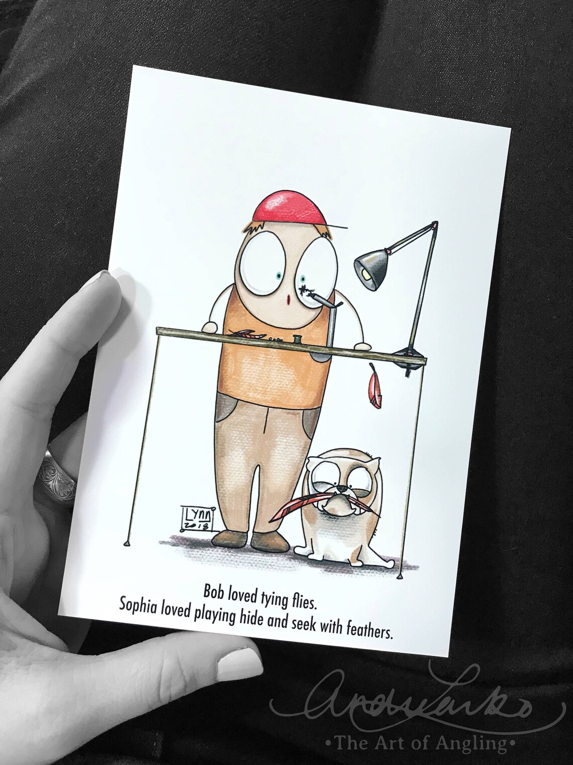 Bob Fly Fishing Cartoon Series Feather Eater Art Print - Etsy