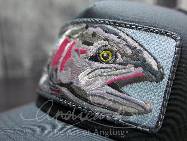 Open Edition Embroidered Steelhead Patch Trucker Hat | Etsy