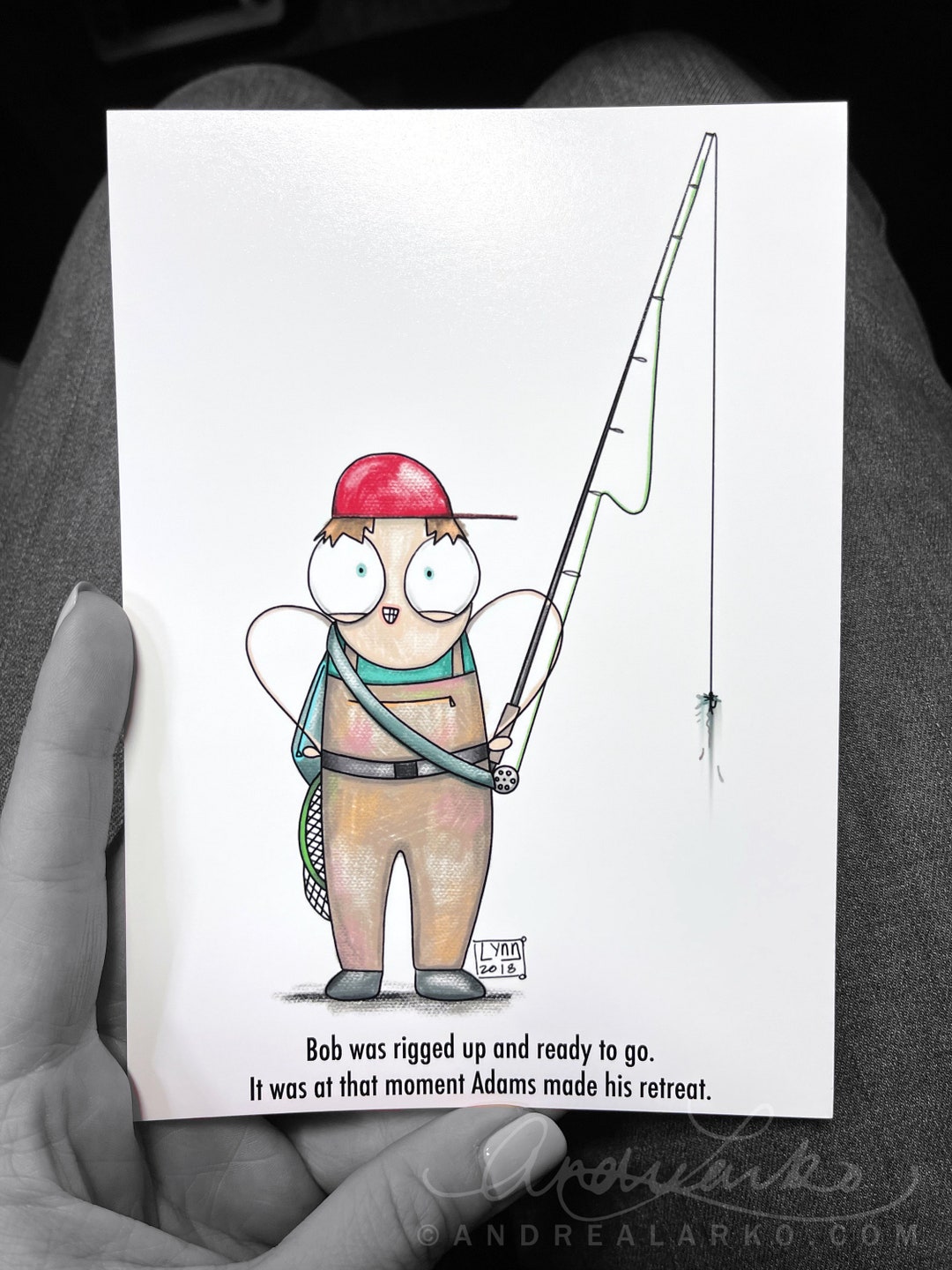 Bob Fly Fishing Cartoon Series Missing Guide Art Print 5x7 - Etsy