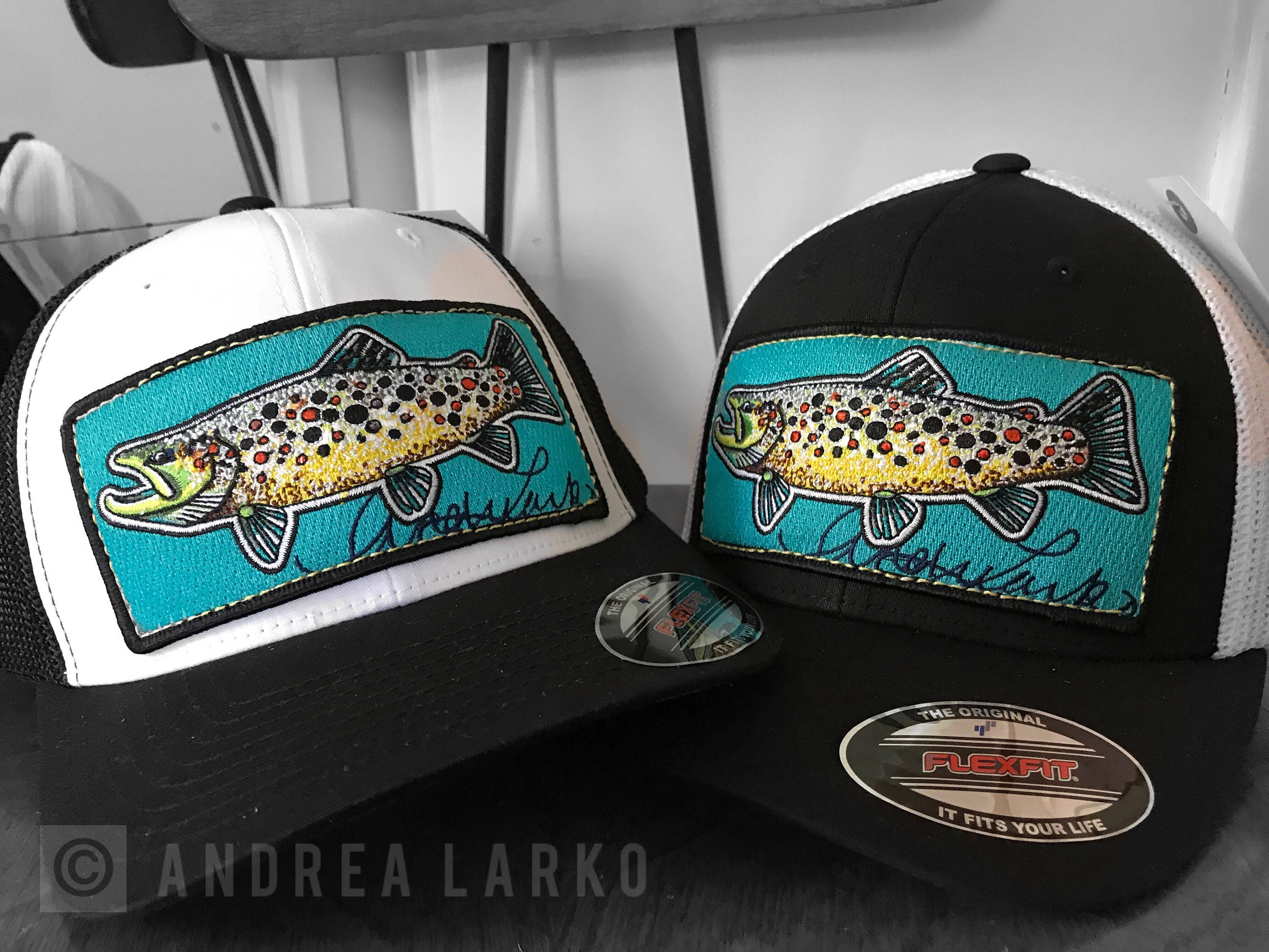 Embroidered Brown Trout Iron on Fish Art Patch | Etsy