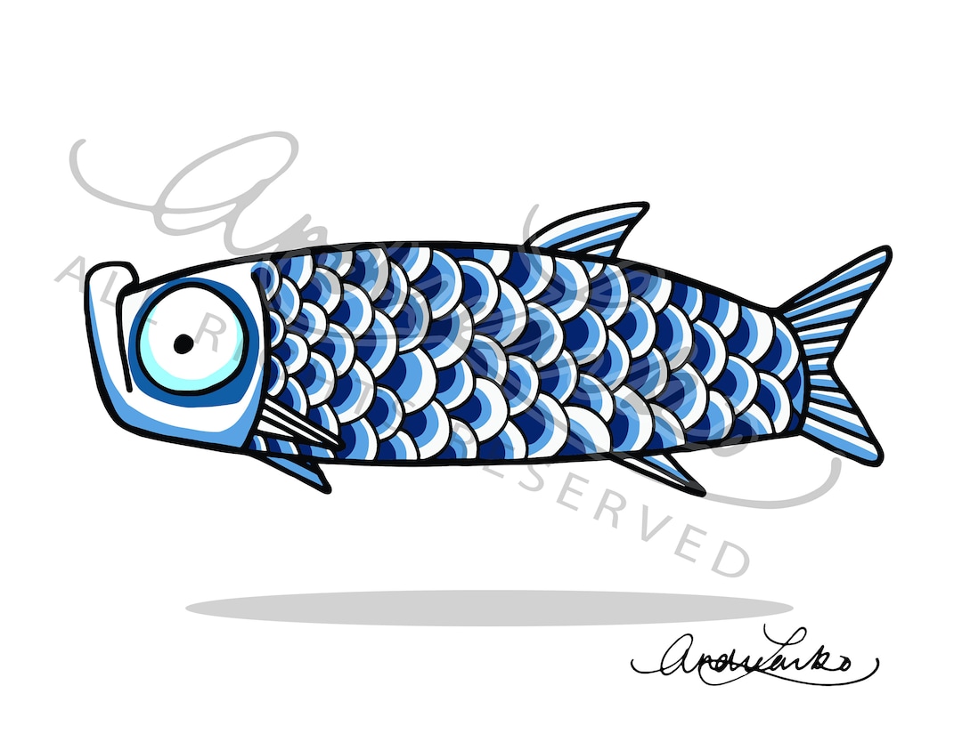 Tarpon Cartoon Art Print 8.5x11 - Etsy