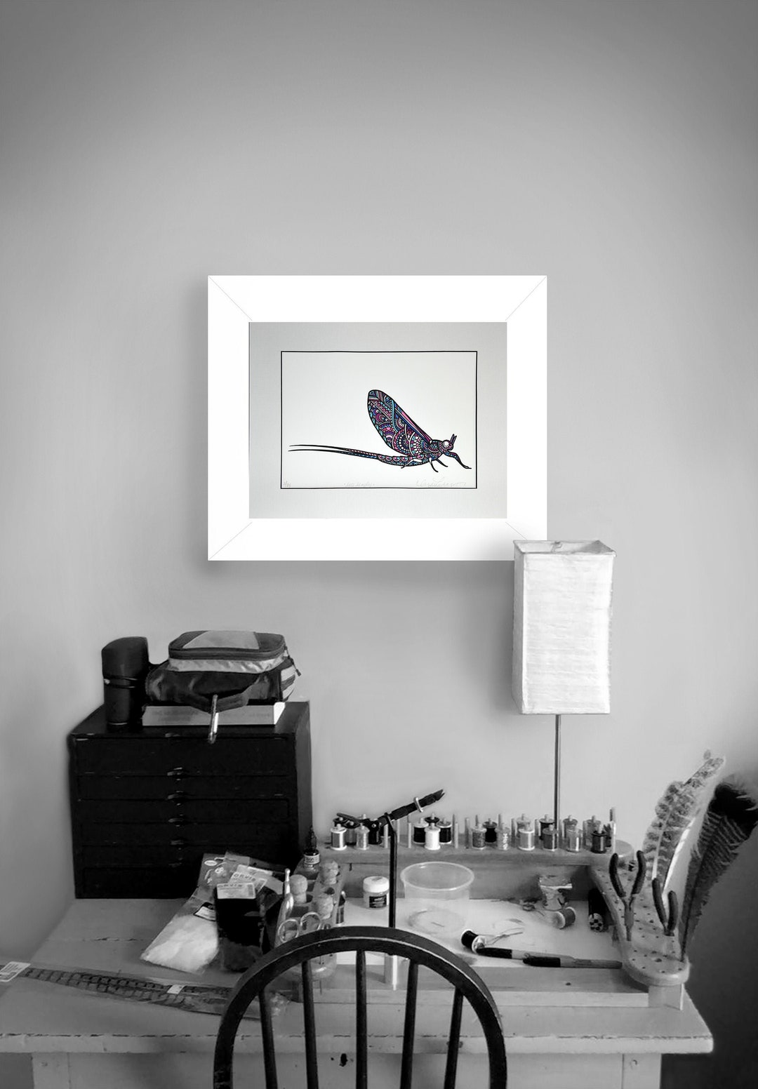 Limited Edition Mayfly Gicleé Print 8.5x11 Conservation Matted to 11x14 ...