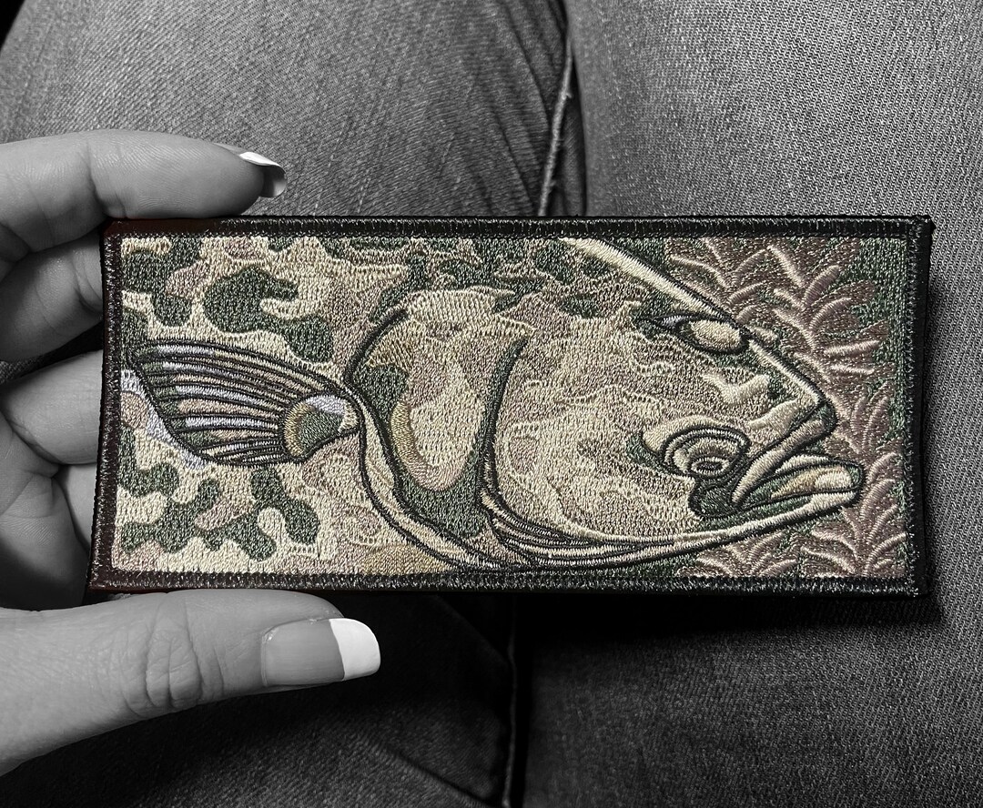 Embroidered Halibut Iron on Fish Art Patch 5.5"x2.5" - Etsy