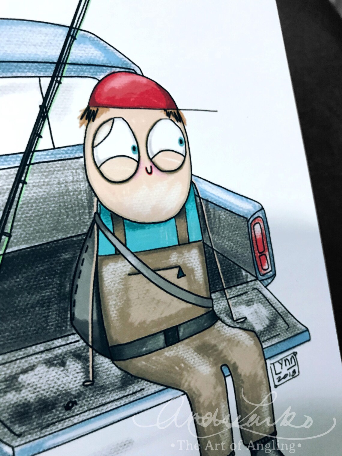 Bob Fly Fishing Cartoon Series Flip Flops Art Print | Etsy