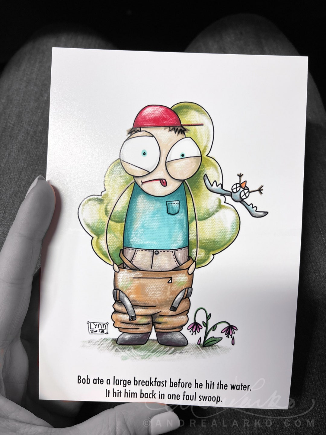 Bob Fly Fishing Cartoon Series Wader Funk Art Print 5"x7" - Etsy