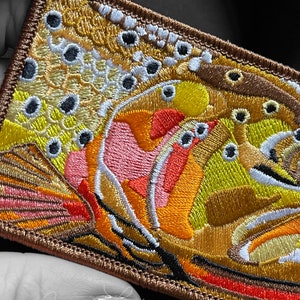 Embroidered Cutthroat Trout Iron on Fish Art Patch 5"x2.5" - Etsy