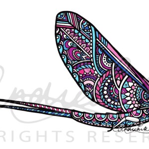 Mayfly Zentangle 3M Laminated Vinyl Decal - Etsy